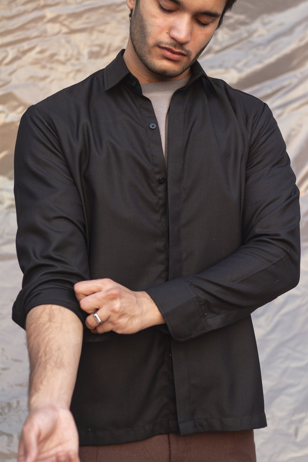 Hidden Button Placket Shirt – ASTA ARAY